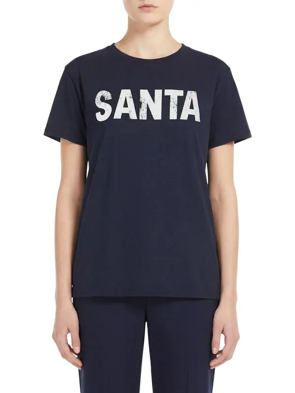 ANIYE BY Santa" Printed Cotton T-shirt - Black