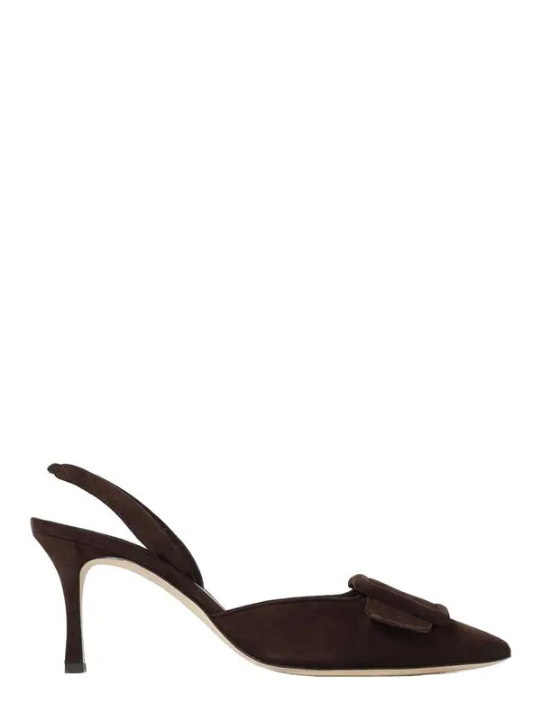 Manolo Blahnik Slingback Pumps With Bow Detailing - Brown