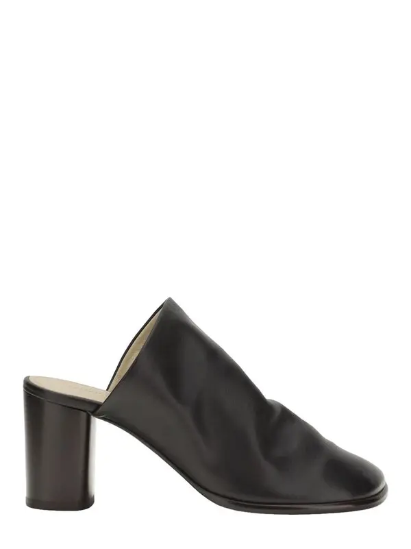 LEMAIRE Leather Mules - Cocoa