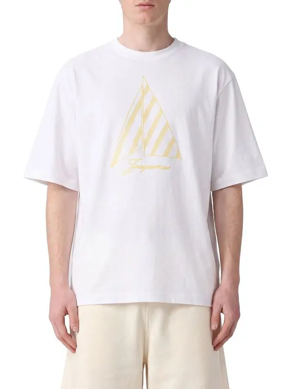 Jacquemus Logo Graphic Print Cotton Crewneck T-shirt - White