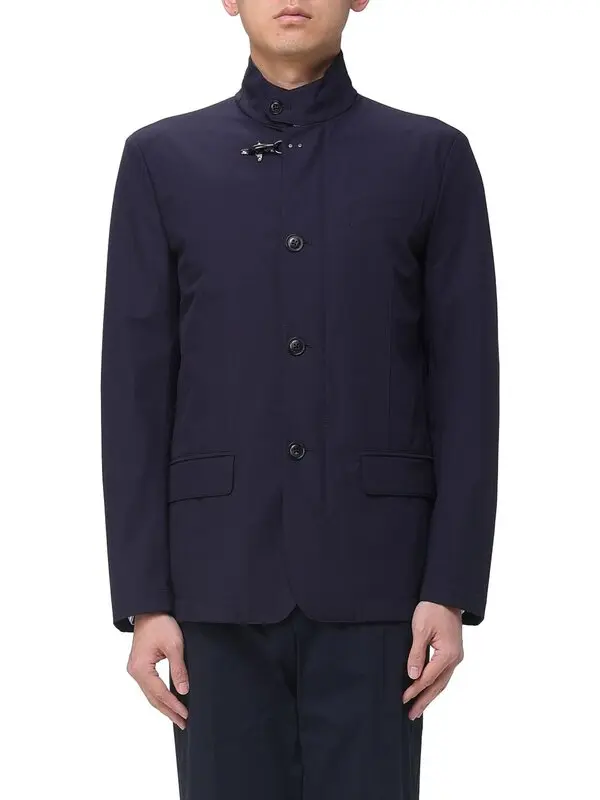 FAY Travel Jacket In Stretch Nylon - Blue