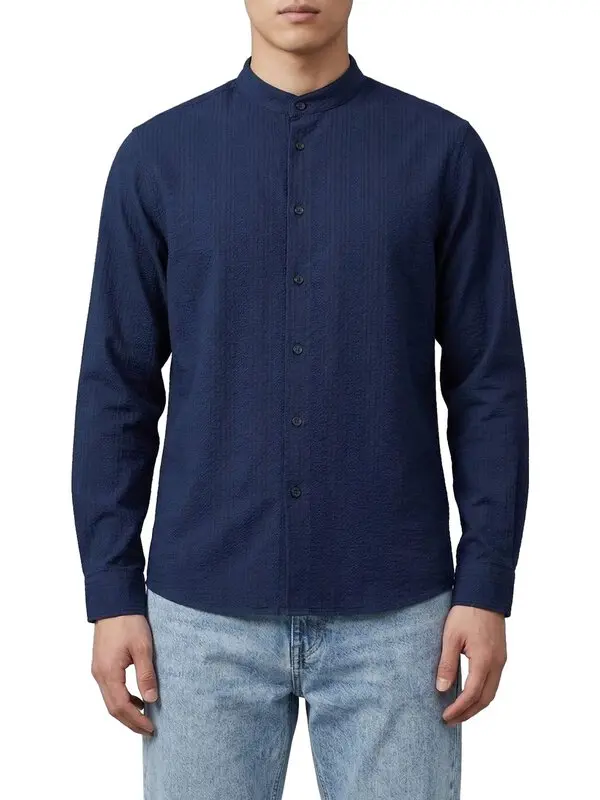 Brunello Cucinelli Cotton Shirt - Navy