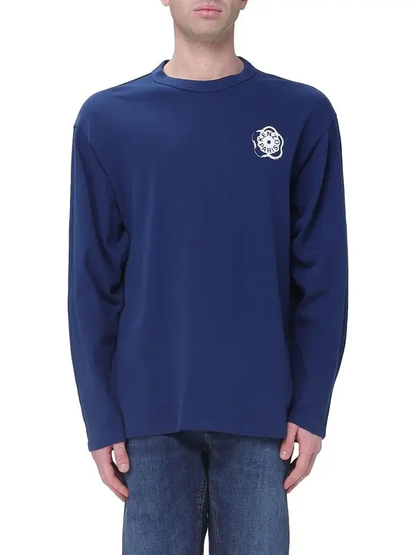 Kenzo Cotton Crew Neck T-shirt With Logo - Blue