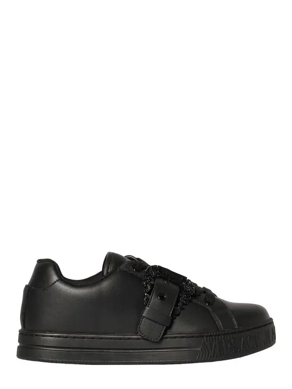 Versace Leather Sneakers - Black