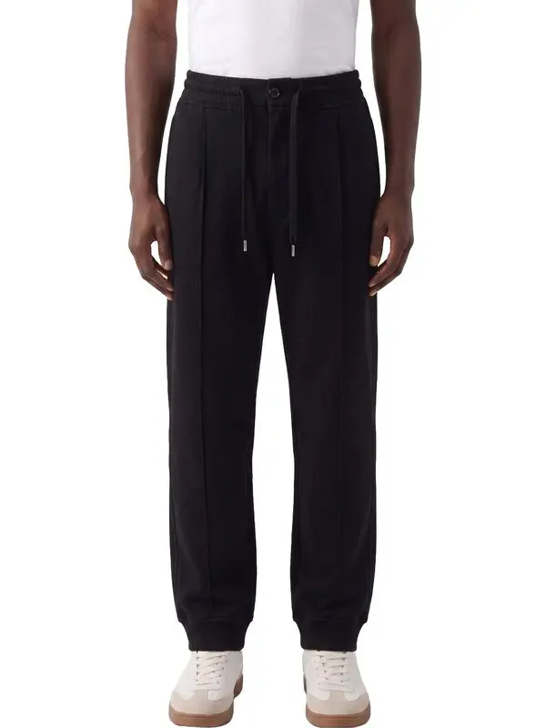 Brunello Cucinelli Cotton Blend Drawstring Trousers - Black