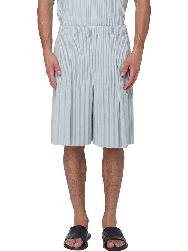 Issey Miyake Homme Plissé Knee-length Pleated Technical Crêpe Shorts - Grey