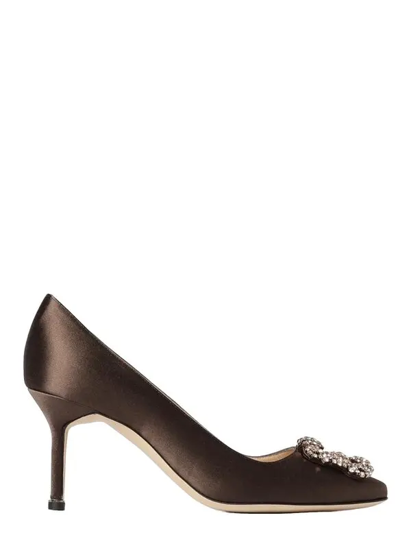 Manolo Blahnik Embellished Court Shoes - Dark