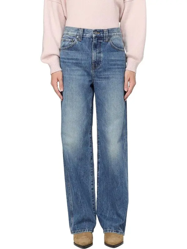 Khaite High-waisted Five-pocket Wide Leg Jeans - Denim