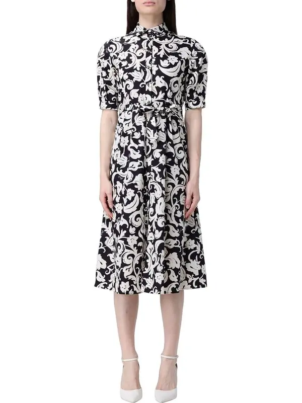 Liu Jo Printed Cotton Midi Dress - Blue
