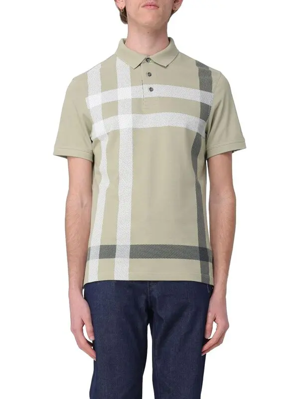 Barbour Casual Polo Shirt In Cotton With Check Motif - Green