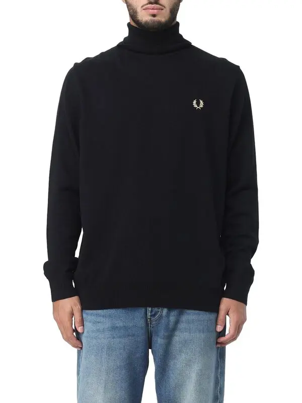 Fred Perry Turtleneck Jumper - Black