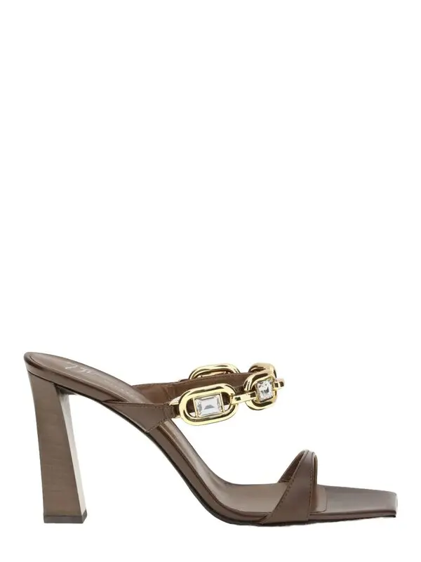 GIUSEPPE ZANOTTI Embellished Heeled Sandals - Brown