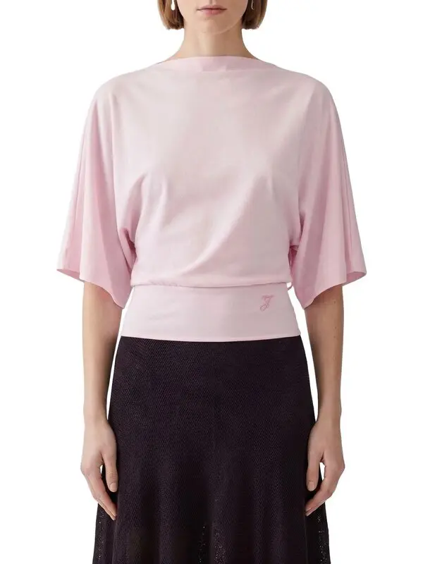 Jacquemus Nylon T-shirt With Embroidered Logo - Pink