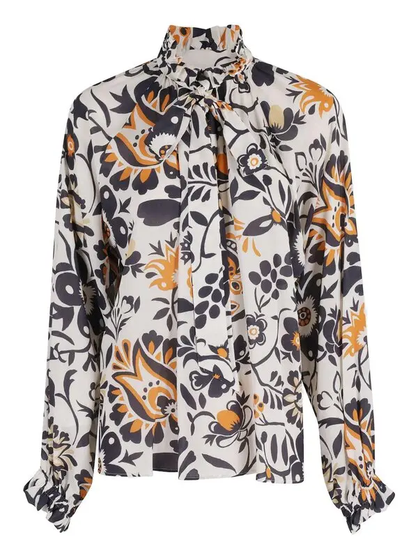 La DoubleJ Printed Silk Blouse - Multicolor