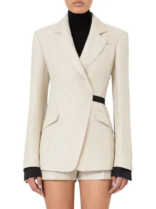 Max Mara Linen Blazer - Nude
