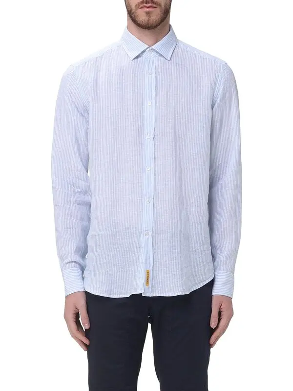 B.D.BAGGIES Basic Cotton Shirt - Gnawed Blue