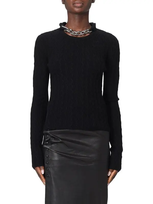 Rabanne Cable Knit Jumper - Black