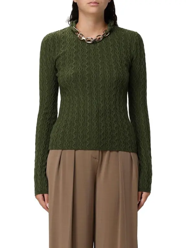 Rabanne Cable Knit Jumper - Green