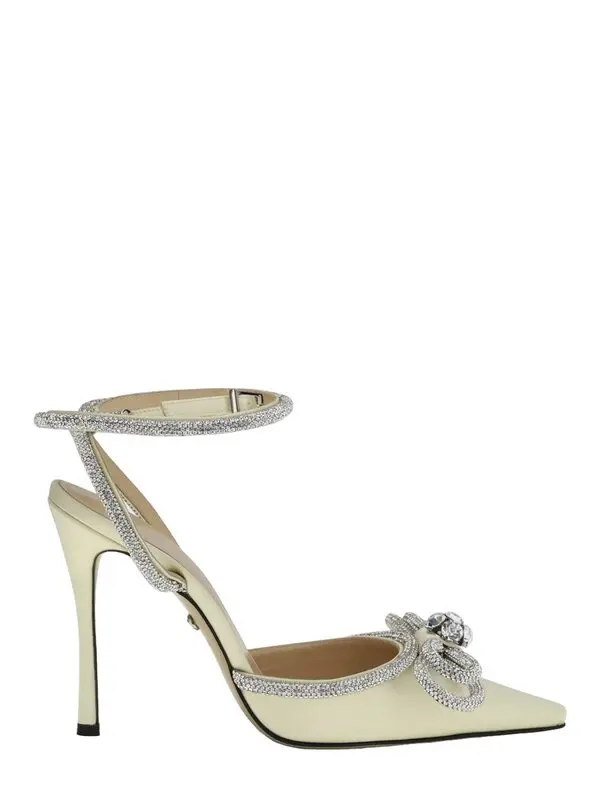 MACH&MACH Embellished Ankle Strap Court Shoes - Yellow