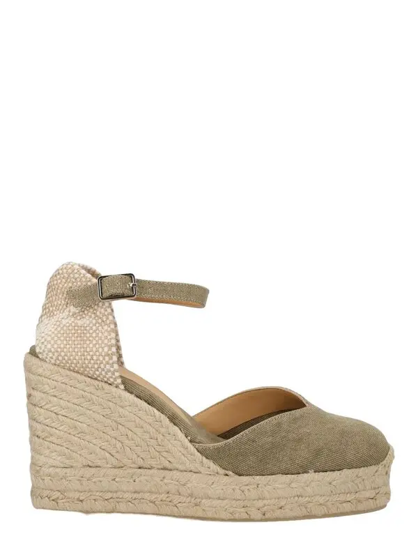 CastaÑer Chiarita High Wedge Espadrilles With Ankle Strap - Green