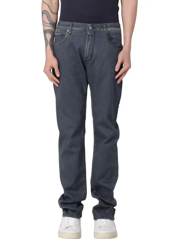 Jacob Cohen Slim Fit Jeans In Dark Wash Denim - Navy