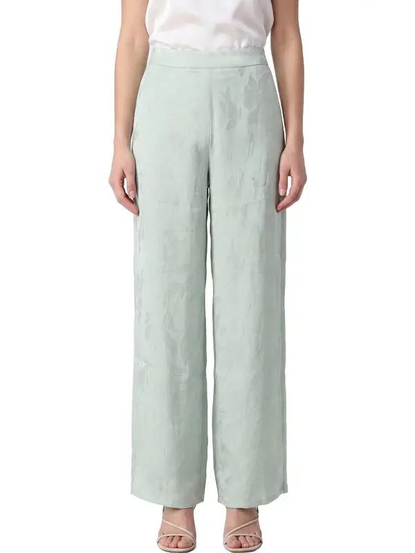 Calvin Klein Floral Print High-waisted Palazzo Pants - Water