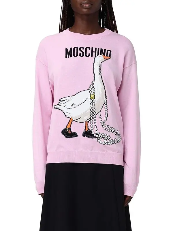 Moschino Graphic Jumper - Pink