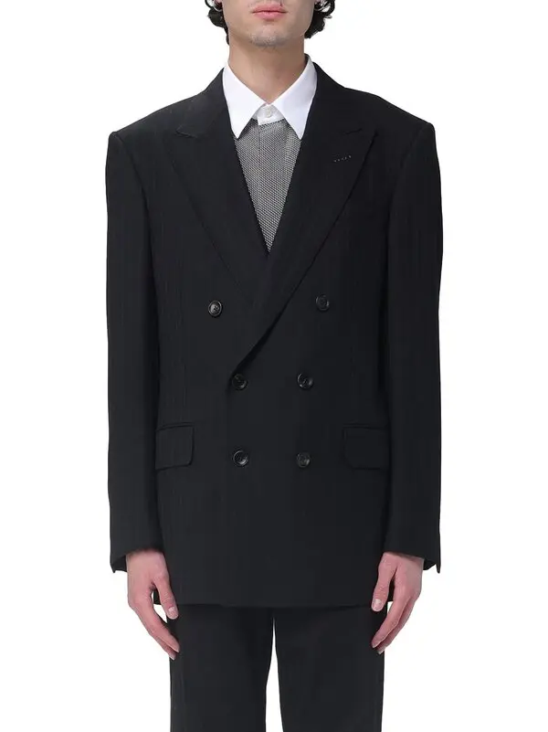 TOM FORD Double Breasted Jacket - Black