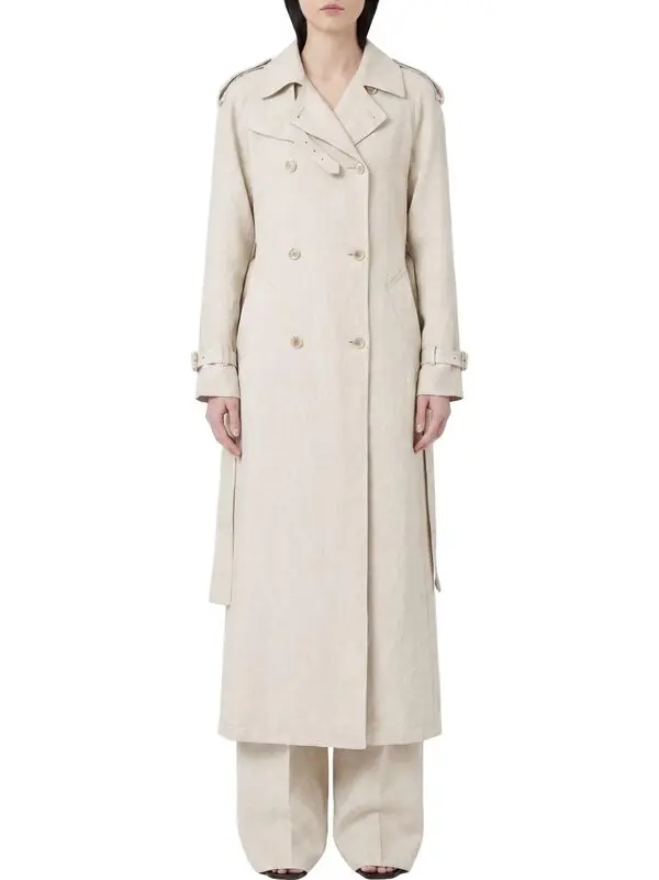 Max Mara Long Trench Coat - Nude