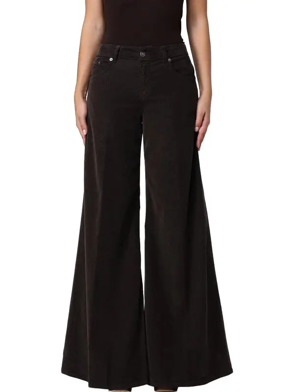 DONDUP Wide Leg Corduroy Trousers - Brown