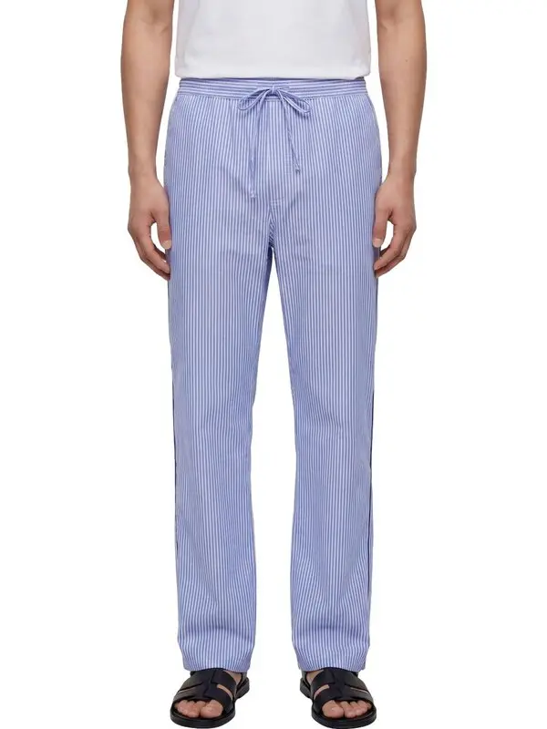Dolce & Gabbana Pajama-style Cotton And Silk Blend Trousers With Drawstring - Striped