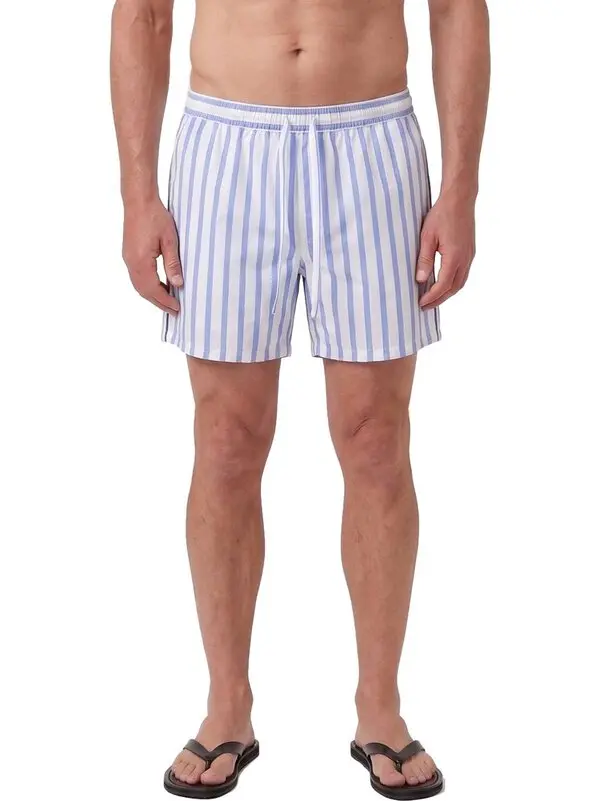 Dolce & Gabbana Cotton And Silk Blend Shorts With Drawstring Waist - Striped