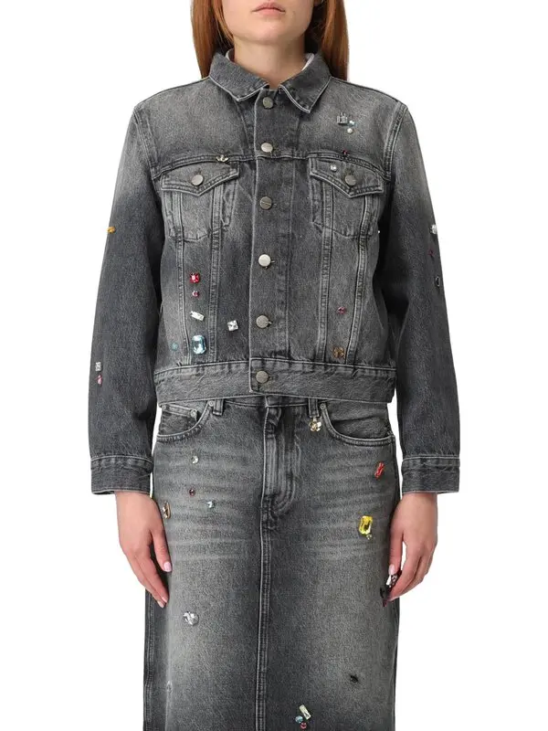 Marc Jacobs Embellished Denim Jacket - Black