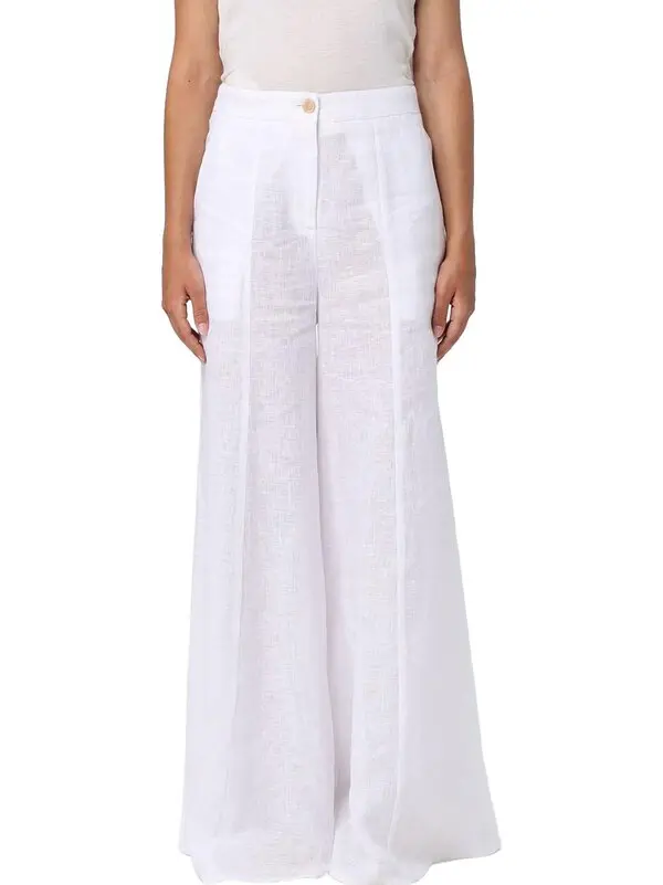 SEMICOUTURE Wide Leg Trousers - White