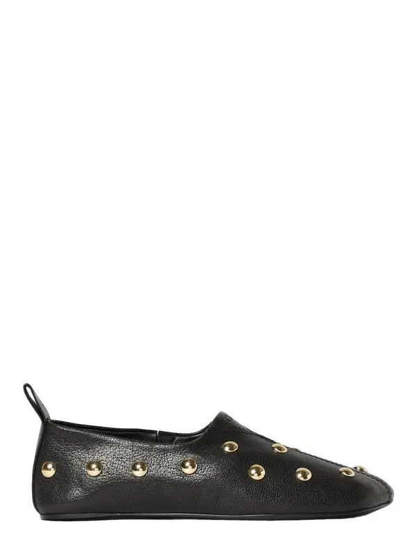 Chloé Ballet Pumps With Stud Embellishments - Black