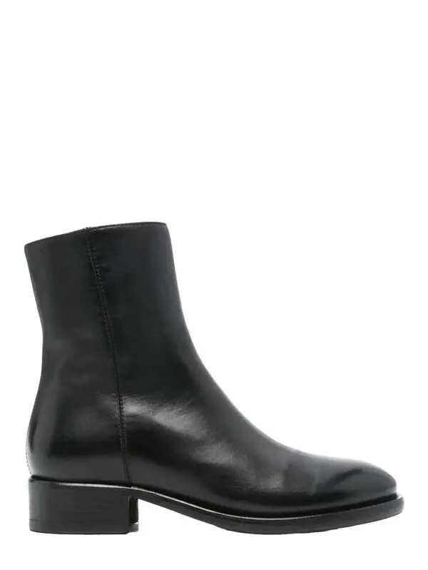 ALBERTO FASCIANI Leather Ankle Boots - Black