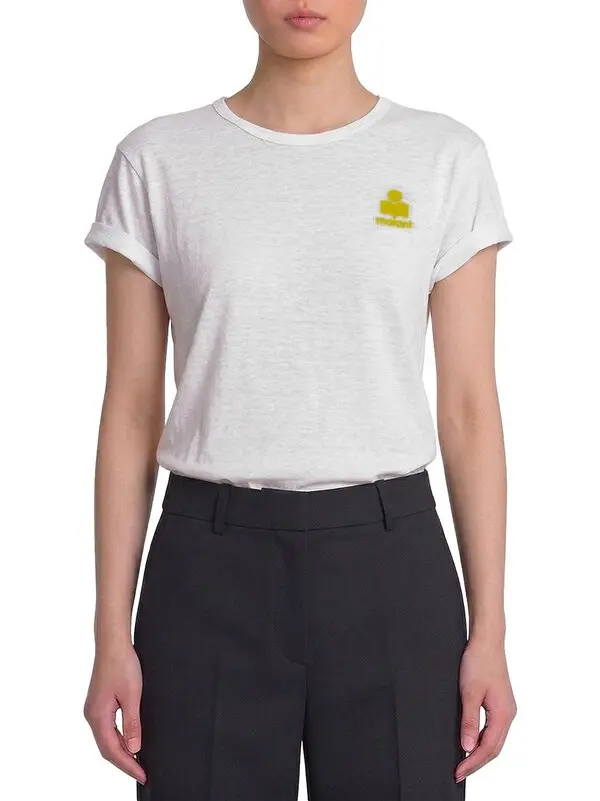 Isabel Marant Étoile Linen T-shirt With Logo - White 2