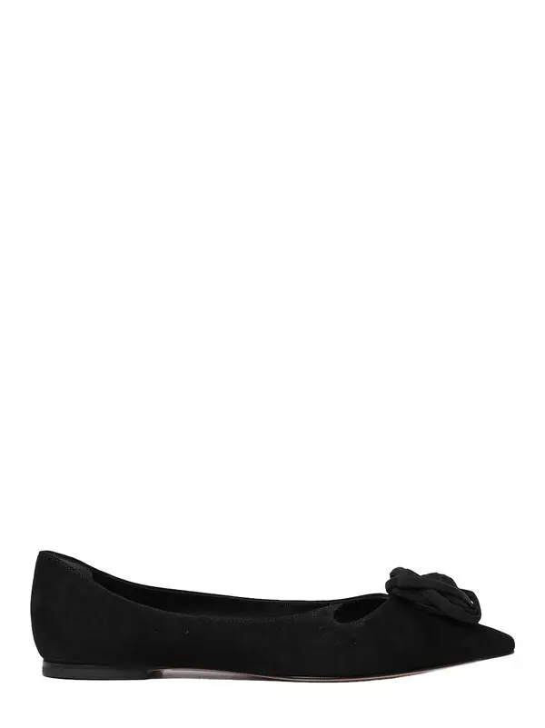 ROGER VIVIER Ballerina Flats With Bow Detailing - Black