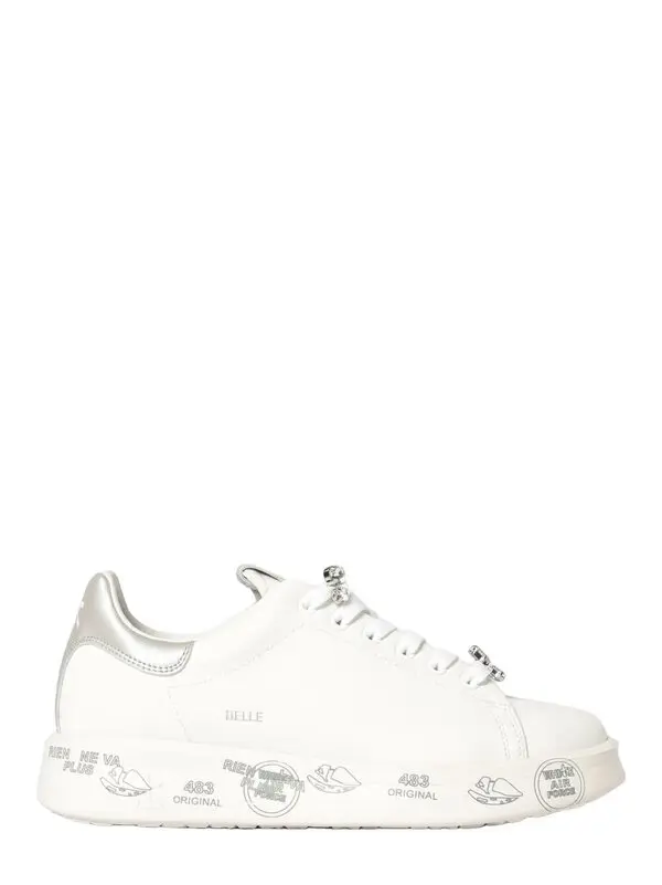Premiata Belle Low Top Leather Trainers - White 1
