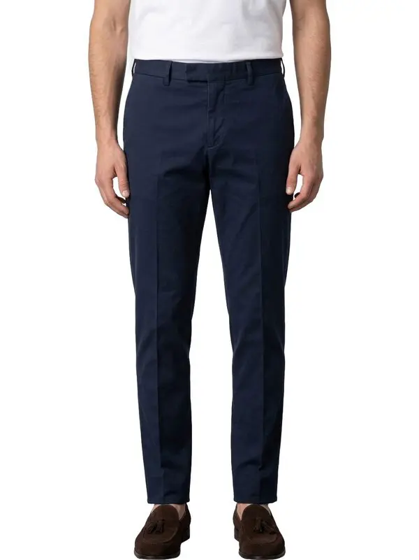 PT TORINO Stretch Cotton Chino Trousers - Blue