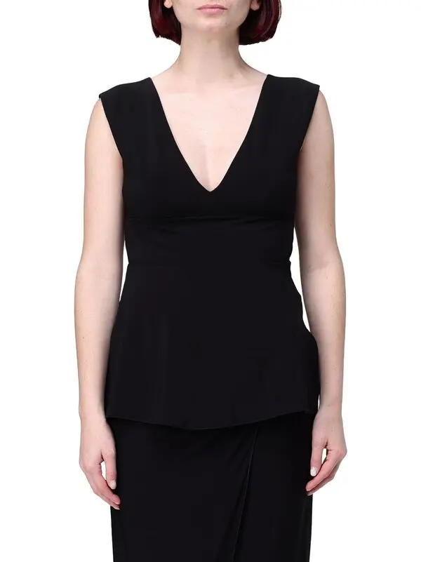 Max Mara Oblare V-neck Sleeveless Top - Black