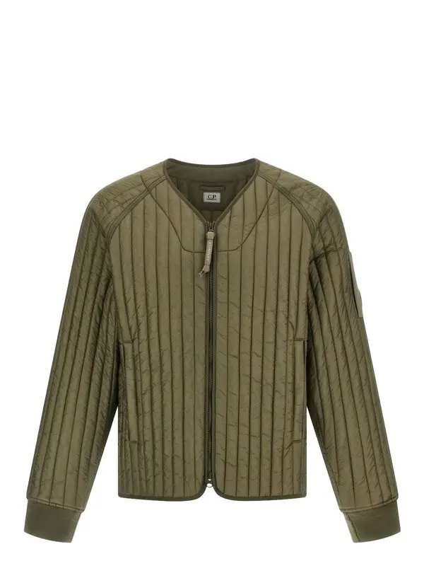 C.P. COMPANY Quilted Zip-up Jacket - Green