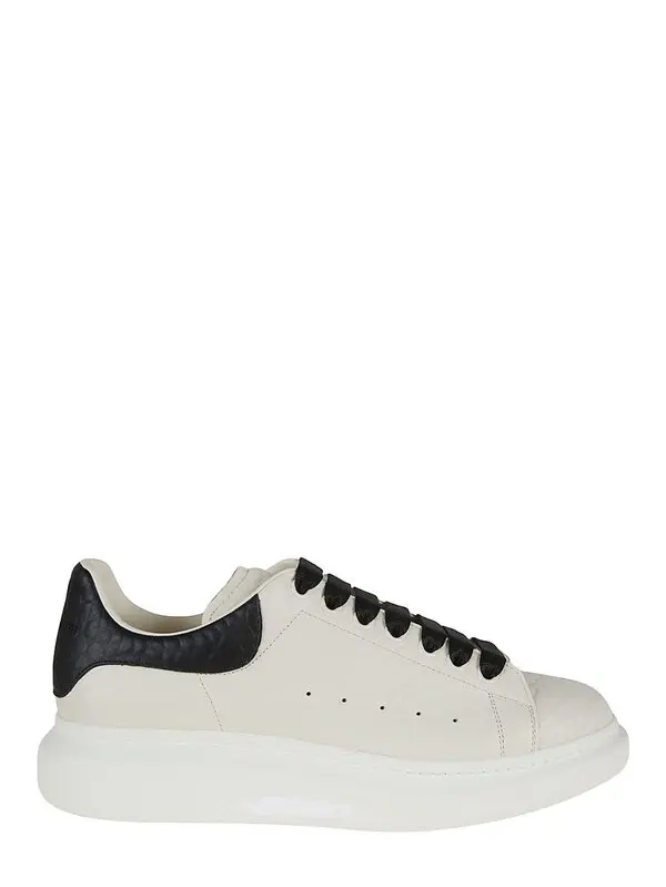 Alexander McQueen Tumbled Leather Oversize Sneakers - White