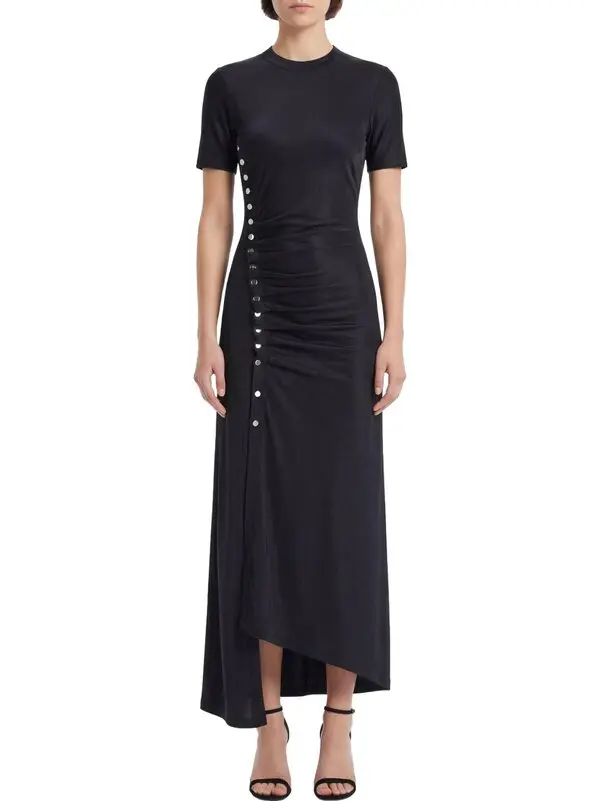 Rabanne Button Detail Dress - Black