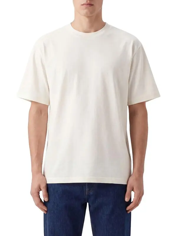 THE ROW Crewneck Cotton T-shirt With Dropped Shoulders - White