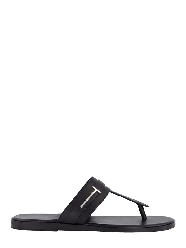 TOM FORD Leather Sandals - Black