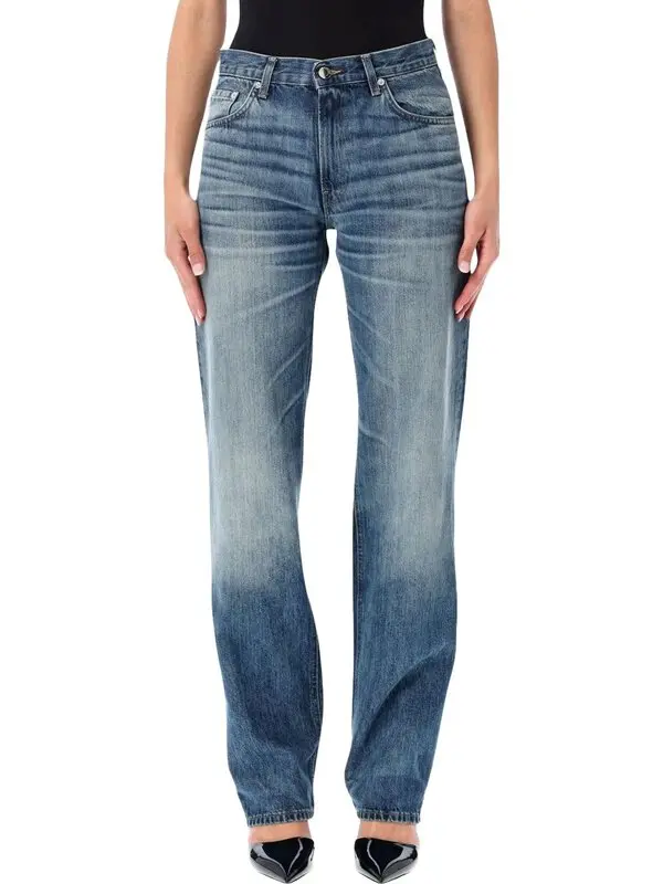 HAIKURE Elisa High-waisted Straight Leg Jeans - Denim