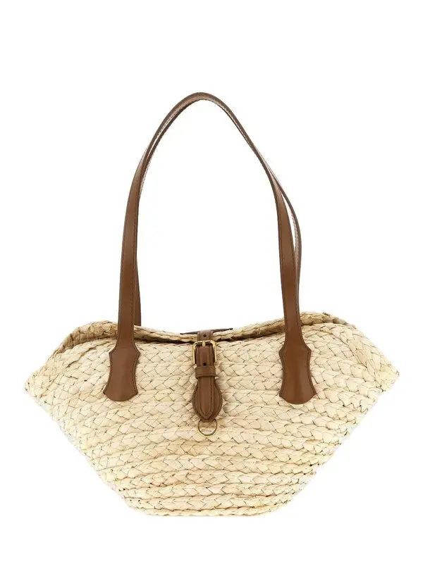 Dolce & Gabbana Woven Raffia Mini Bag - Beige