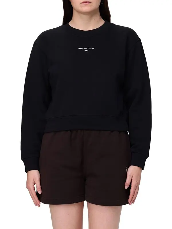 Maison Kitsuné Cotton Crew-neck Sweatshirt - Black
