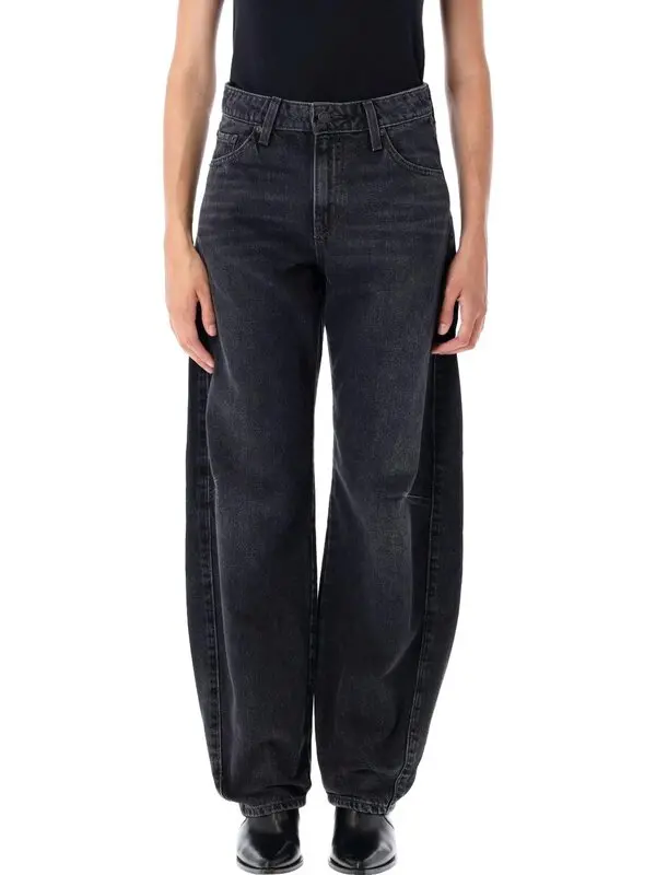 LEVI'S High-waisted Baggy Stretch Denim Jeans - Black